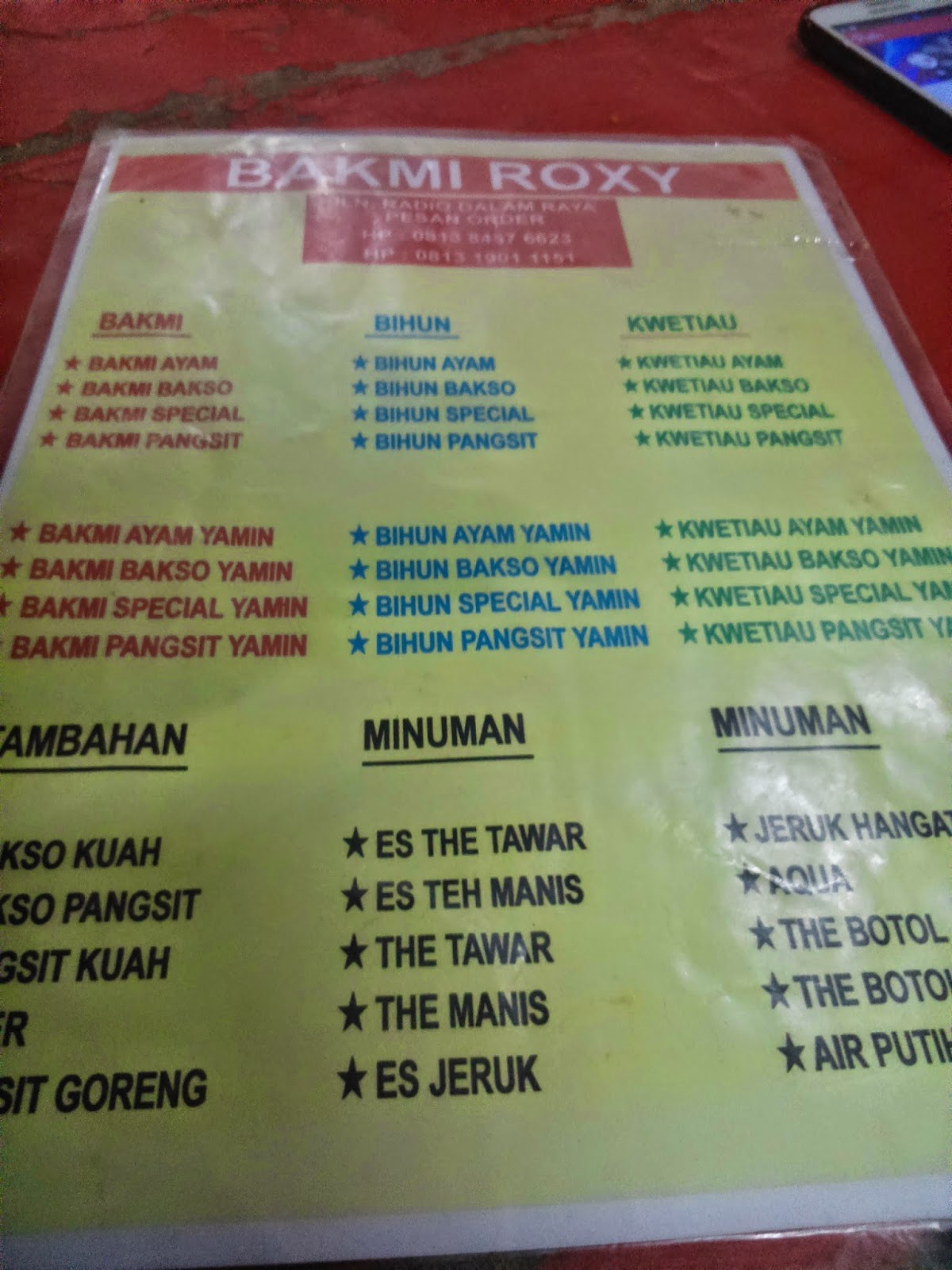 Jajanan Kaki 5 dan Resto di Daerah jakarta dan sekitarnya: Bakmi Roxy ...